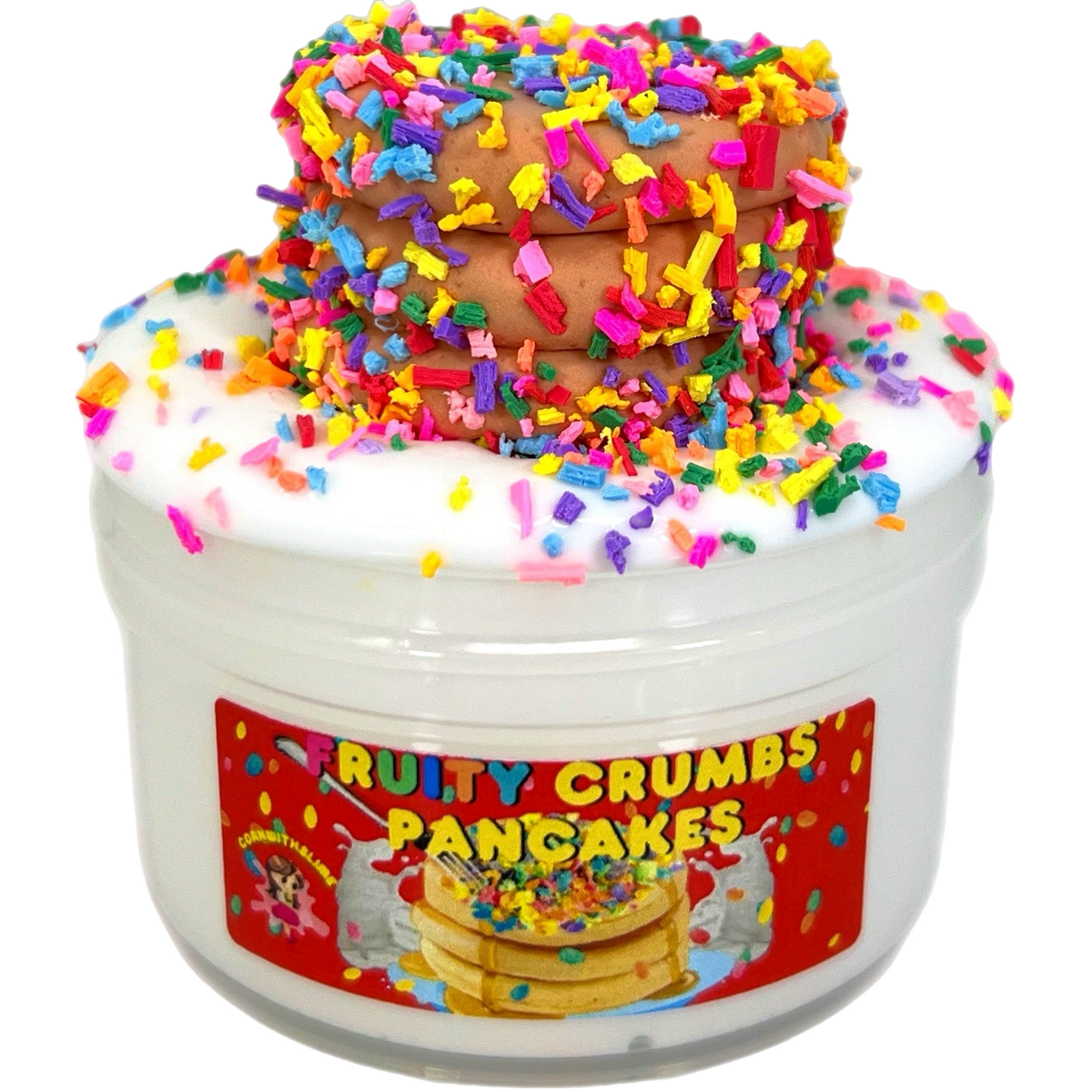 Introducing our fruity crumbs pancakes slime. It's a DIY clay slime for ...